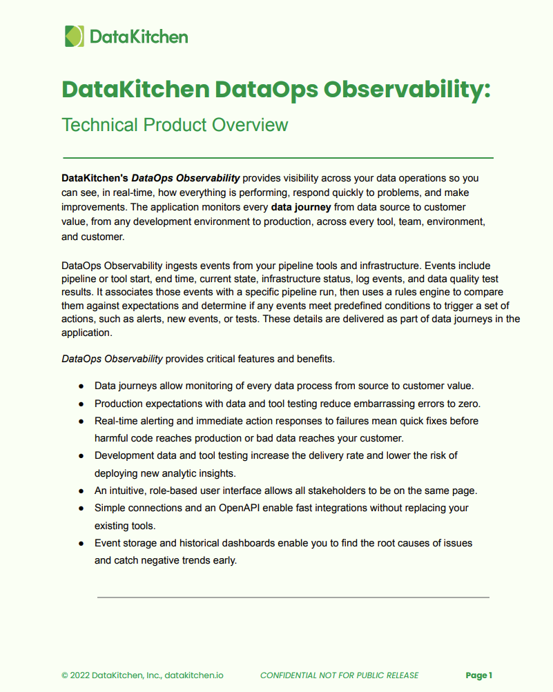 White Paper Dataops Observability Technical Overview